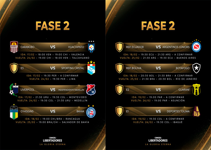 Tolima y Medellín, ya conocen a sus rivales en la Fase 2 de ...